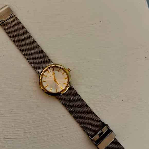 Pandora | Jewelry | Pandora Stainless Steel Mesh Watch With Gold Face ...